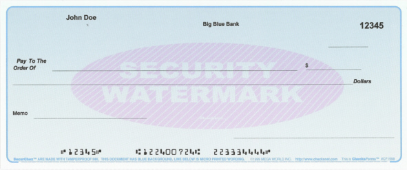 ChecksNet Pre-Printed Check